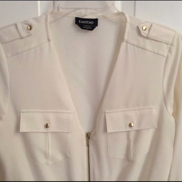 bebe | Tops | Beautiful Bebe Blouse With Gold Accents S | Poshmark